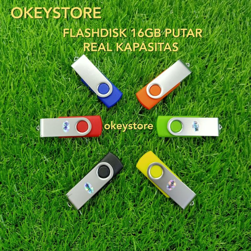 Jual FLASHDISK 16GB SWIVEL PUTAR REAL KAPASITAS | Shopee Indonesia