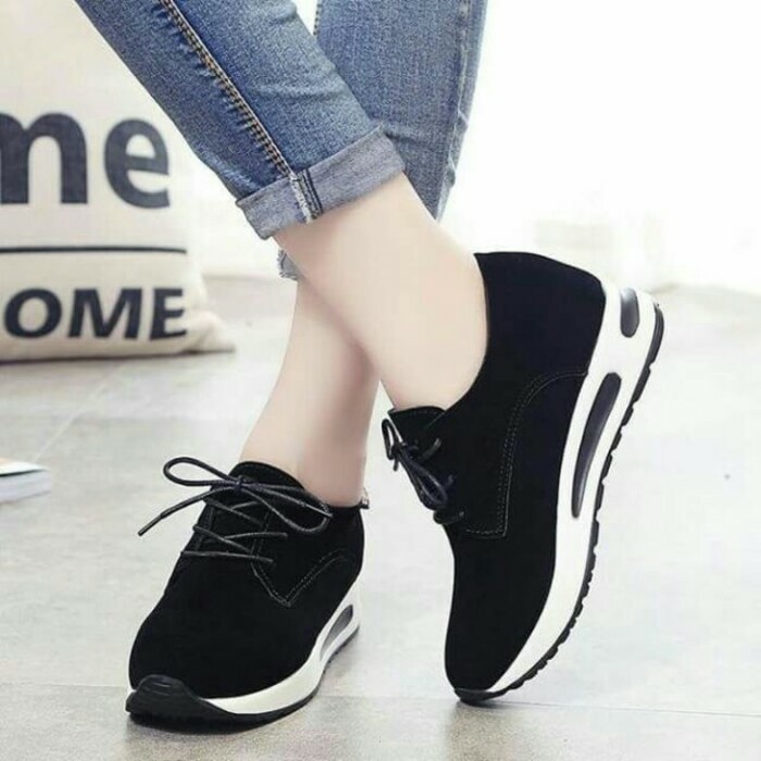Jual {KUALITAS TERBAIK} SEPATU KETS TALI GT (HITAM) | Shopee Indonesia