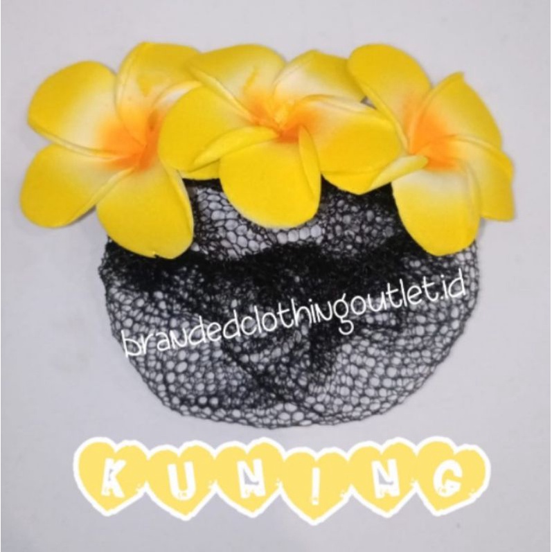 Jual JEPIT RAMBUT OTOMATIS + HAIRNET / HAIRNET BUNGA KAMBOJA KHAS BALI ...