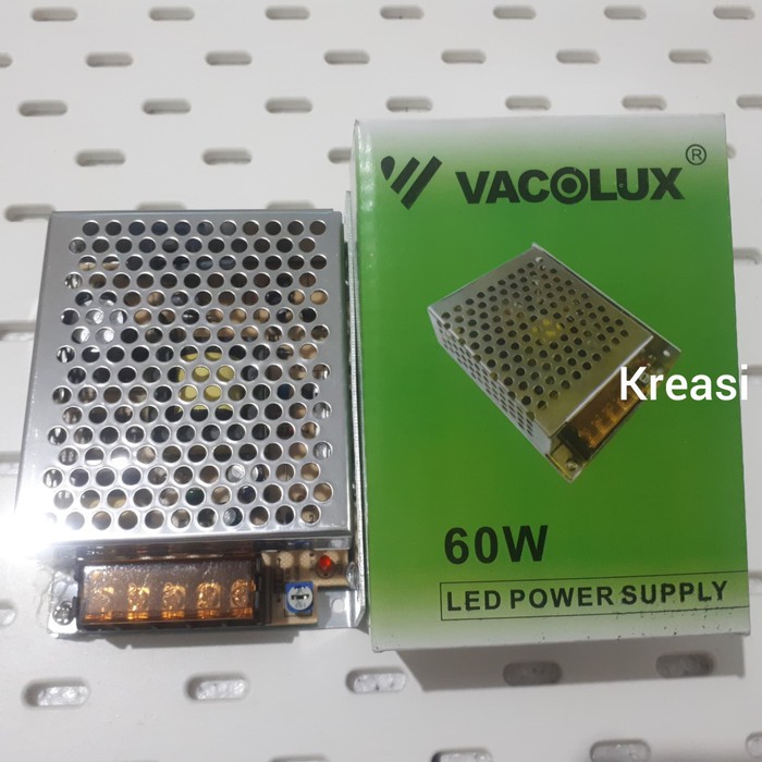 Jual POWER SUPPLY LED STRIP VACOLUX S-60W-12-L 5A (60W / 60 WATT) 12V ...