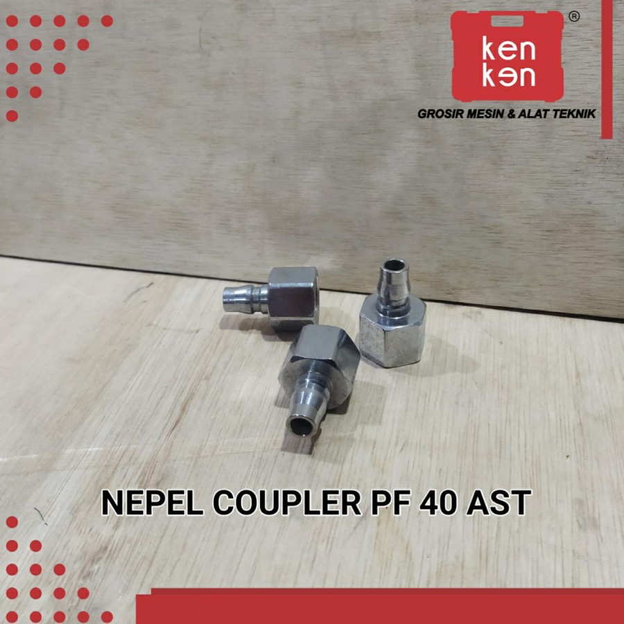 Jual Nepel Coupler PF40 Sambungan Selang Angin Plug Quick Coupler Plug PF 40 AST | Shopee Indonesia