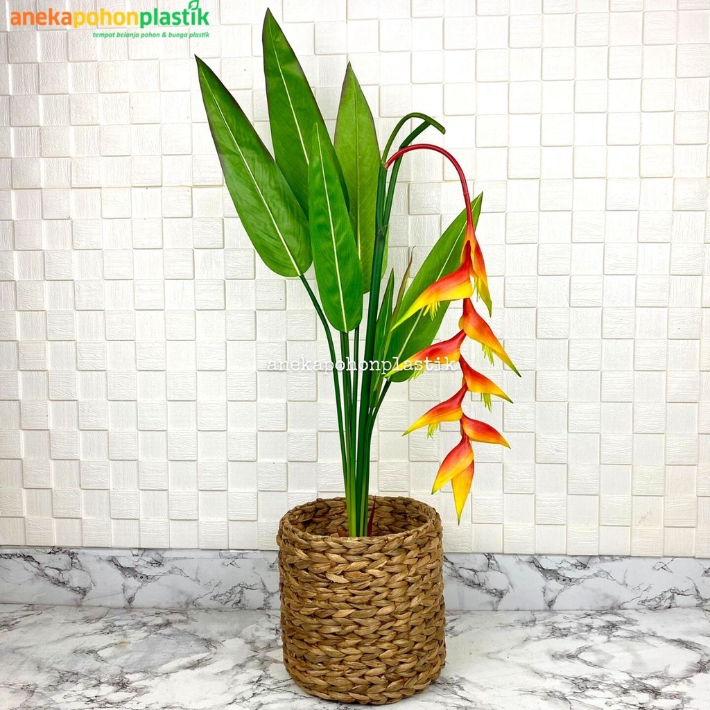 Jual Pohon Artificial Tanaman Hias Daun Heliconia X7 Bunga Pisang ...