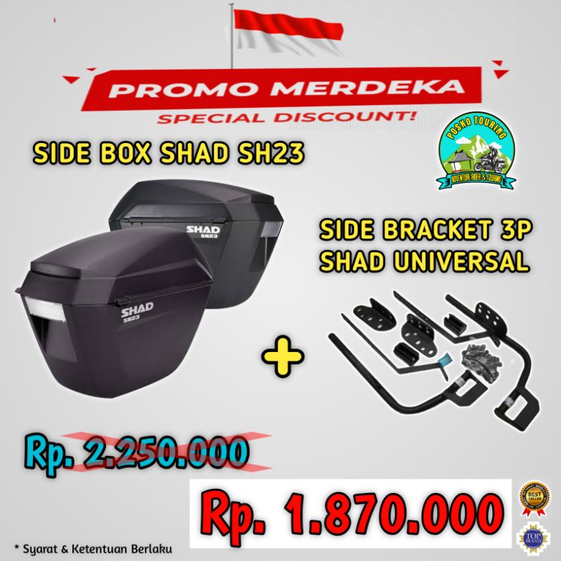 Jual PROMO MERDEKA | Side Box Shad SH23 & Side Bracket 3p Shad ...