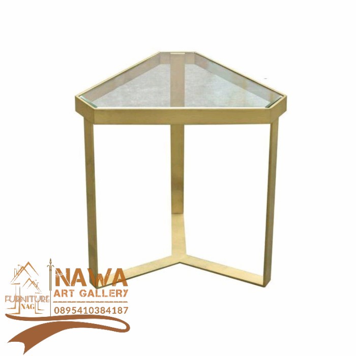 Jual MELROSE | Meja Sudut Segitiga Besi Plat - End Table | Shopee Indonesia