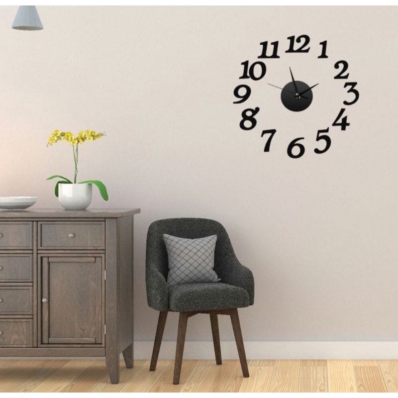 Jual Jam Dinding Tempel DIY Analog 3D Modern Clock | Shopee Indonesia