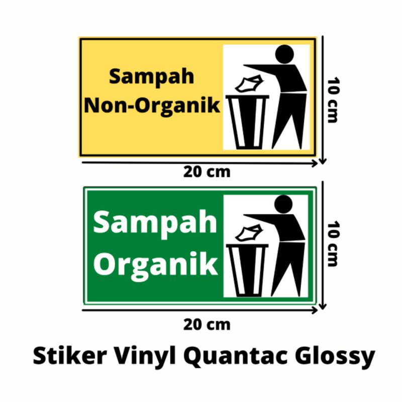 Jual Paket stiker tempat sampah|Sticker sign recycle bin | tanda tempah ...