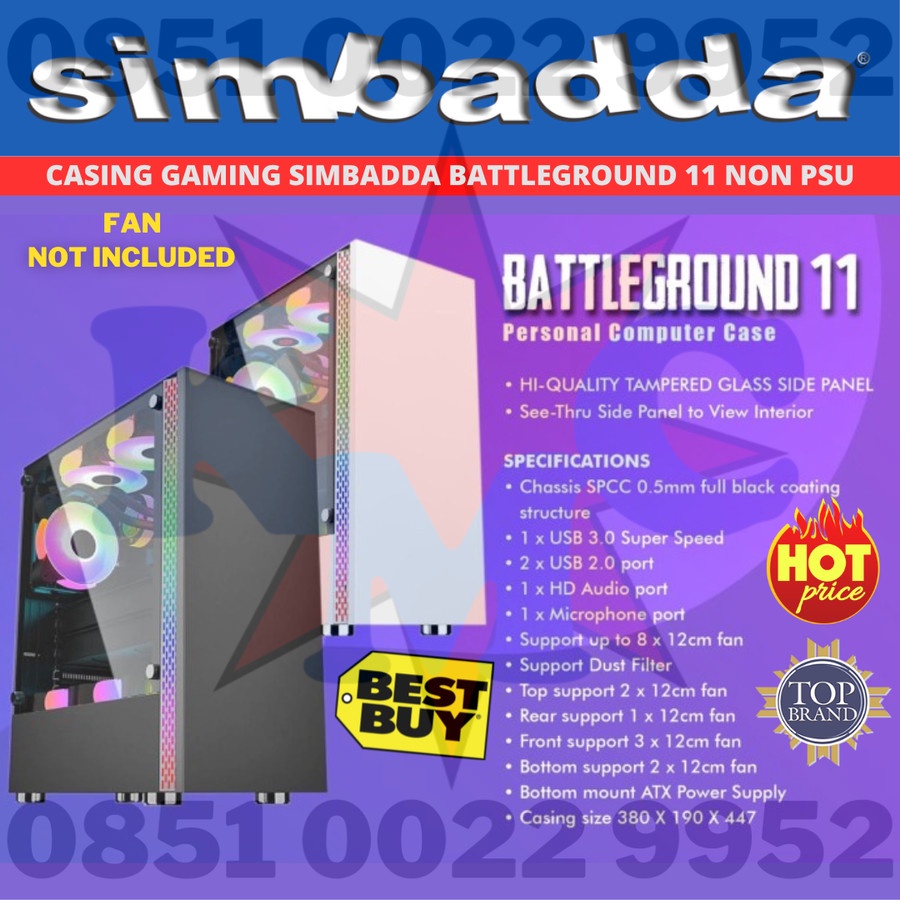 Jual CASING GAMING SIMBADDA BATTLEGROUND 11 - CASE GAMING SIMBADDA ...