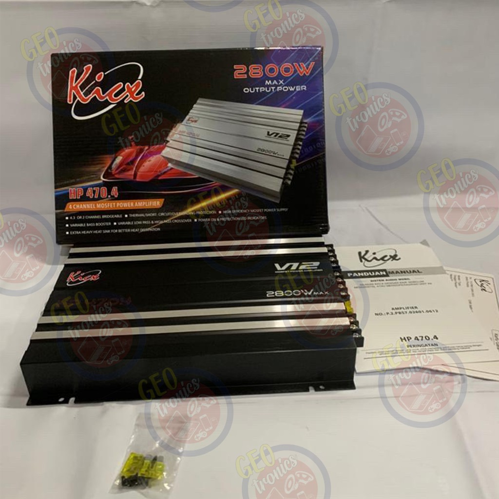 Jual Power Amplifier 4 Channel Kicx HP 470.4 Power 4CH 2800W Kick HP4704 Murah Original ...