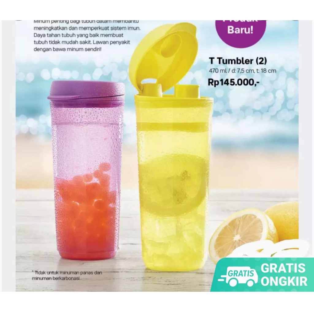 Jual Botol Minum Trendi Estetik Keren Simple T Tumbler dan Drinking ...
