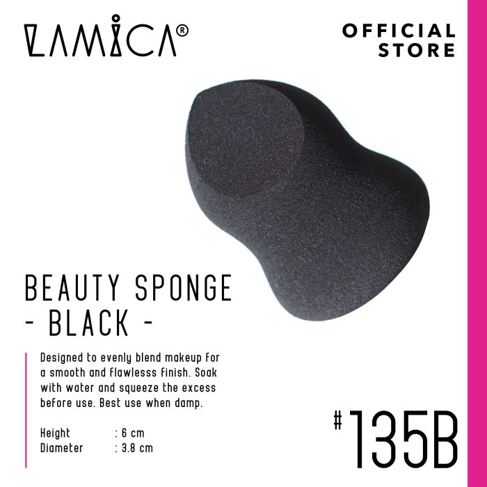Jual SPONGE-BEAUTY- LAMICA BEAUTY SPONGE BLACK (HITAM) -BEAUTY-SPONGE ...
