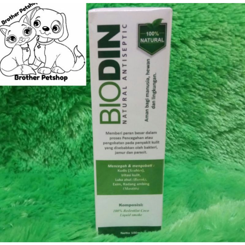 Jual BIODIN - Obat Spray Luka Luar Scabies Jamur Anjing Kucing 20ml ...