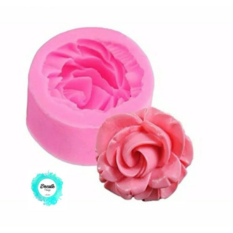 Jual Cetakan silikon fondant/cake/pudding Bunga Mawar Mekar / Bunga ...