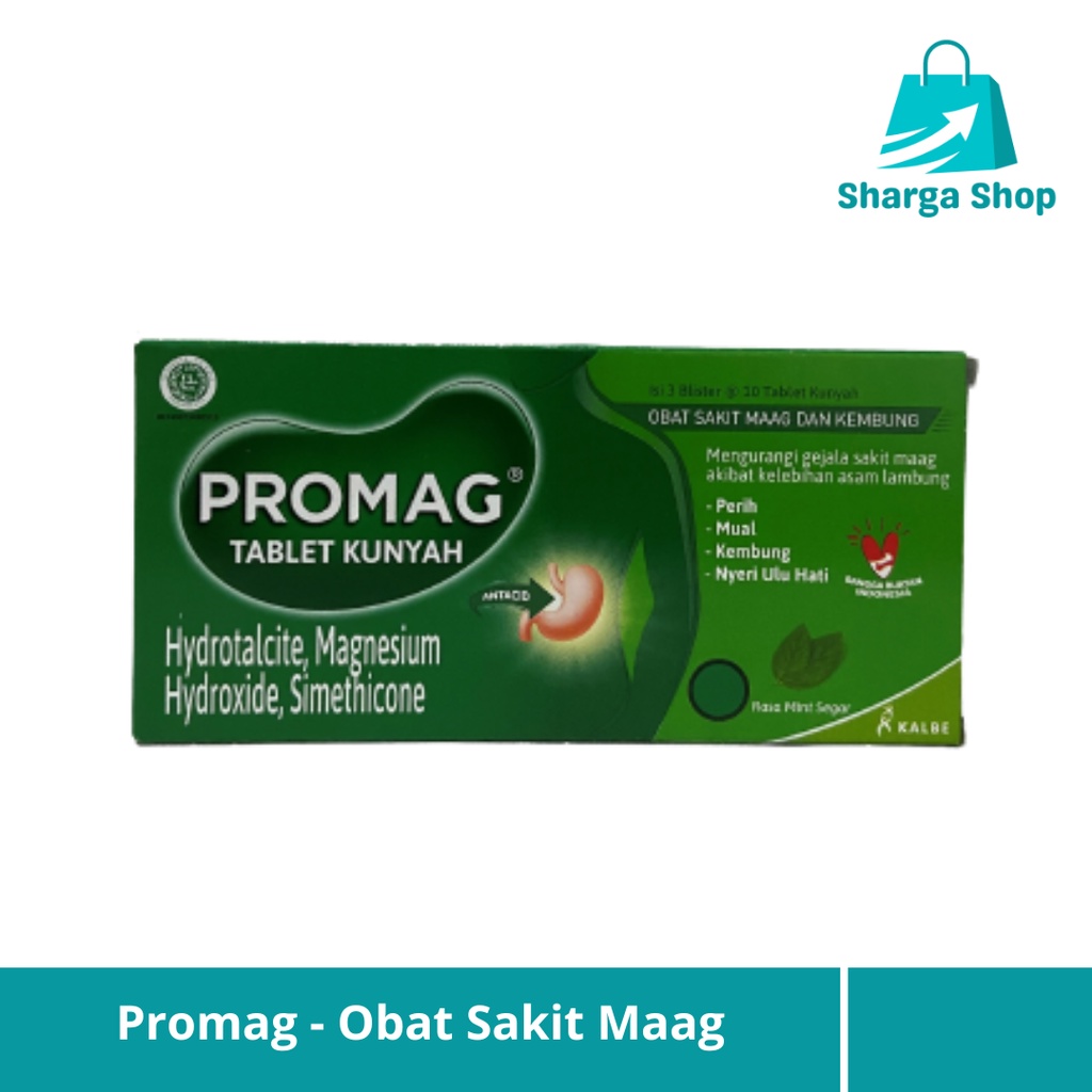 Jual PROMAG TABLET STRIP @10 TABLET OBAT SAKIT MAAG DAN KEMBUNG ...