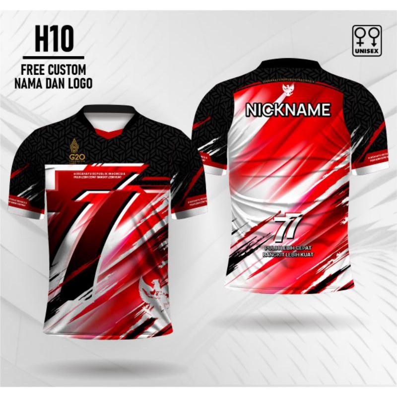 Jual Jersey HUT RI ke 77 baju kaos 17 agustus hut republik Indonesia | Shopee Indonesia