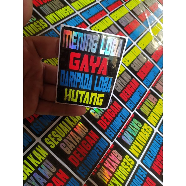 Jual sticker mening lobagaya daripada loba hutang,cutting terpopuler ...