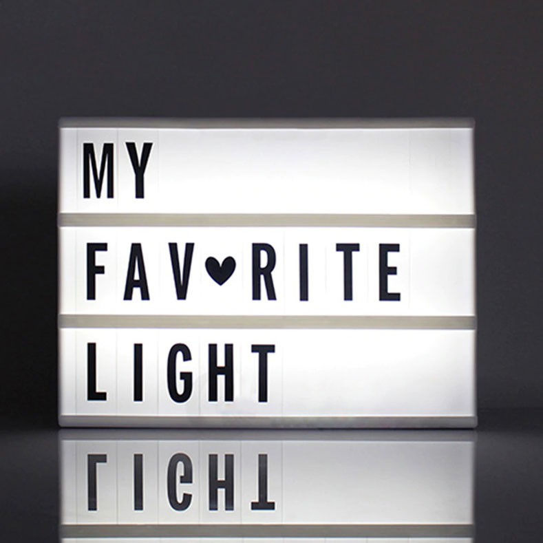 Jual Lampu Huruf LED Kotak Dekorasi Multifungsi Customizable Text ...