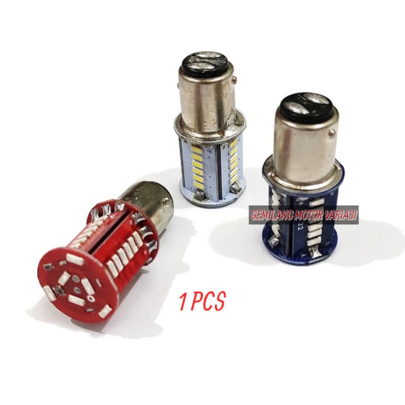Jual Lampu Rem Stop LED Bayonet 30 Mata Running Kedip Kaki 2 DC-12 V ...