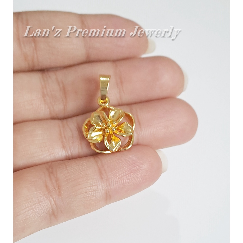 Jual Lan'z Liontin Bunga Polos BCL Titanium 24K (Emas) | Shopee Indonesia