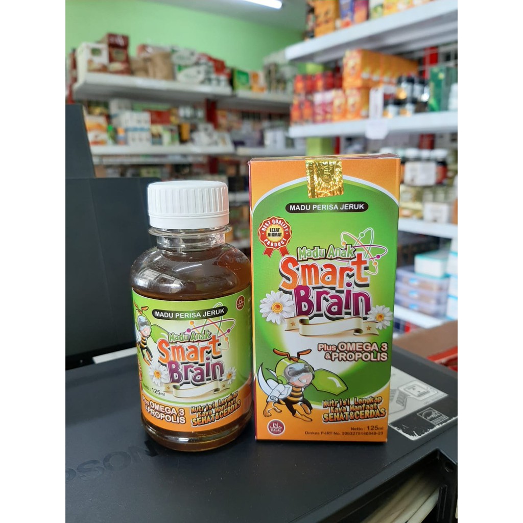 Jual Madu Anak Smart Brain / smartbrain Darusyifa Madu Pegagan madu Nutrisi Otak anak dha 125ml ...