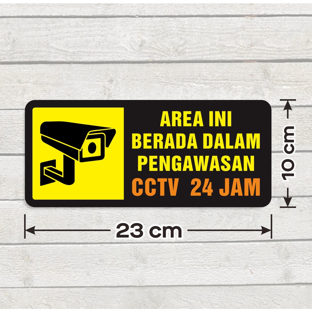 Jual Sticker Sign Vinyl Stiker Area ini berada dalam pengawasan CCTV 24 Jam 10 x 23 cm | Shopee ...