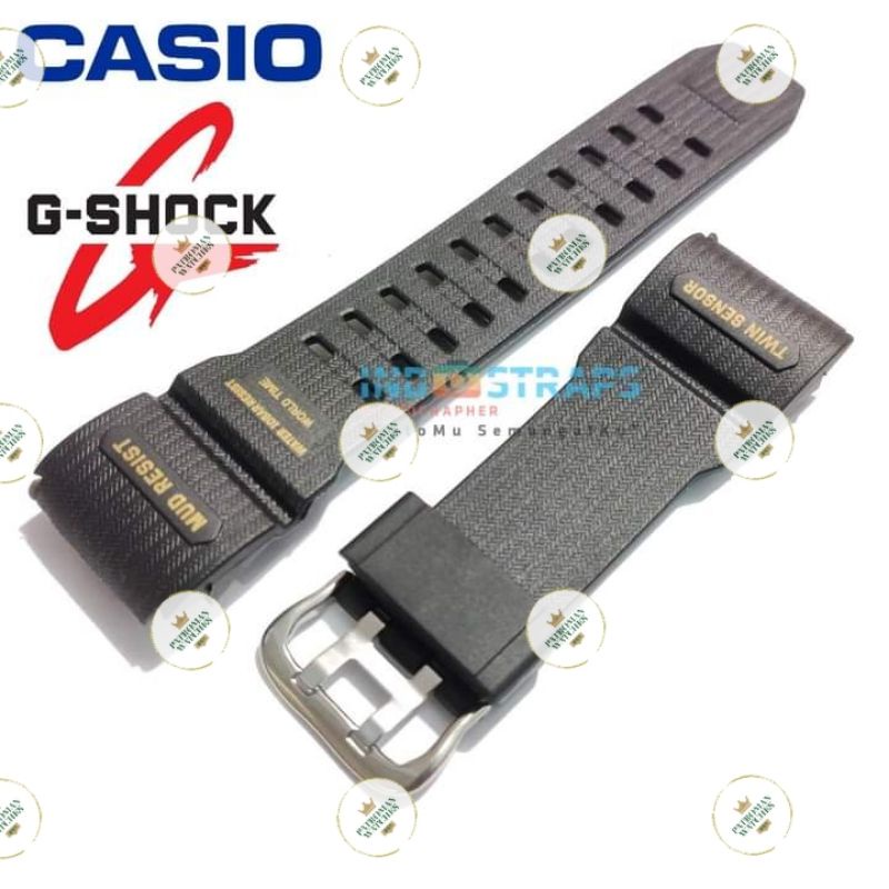 Jual STRAP TALI JAM CASIO G-SHOCK GSG100 GSG-100 GSG 100 RUBBER HITAM ...