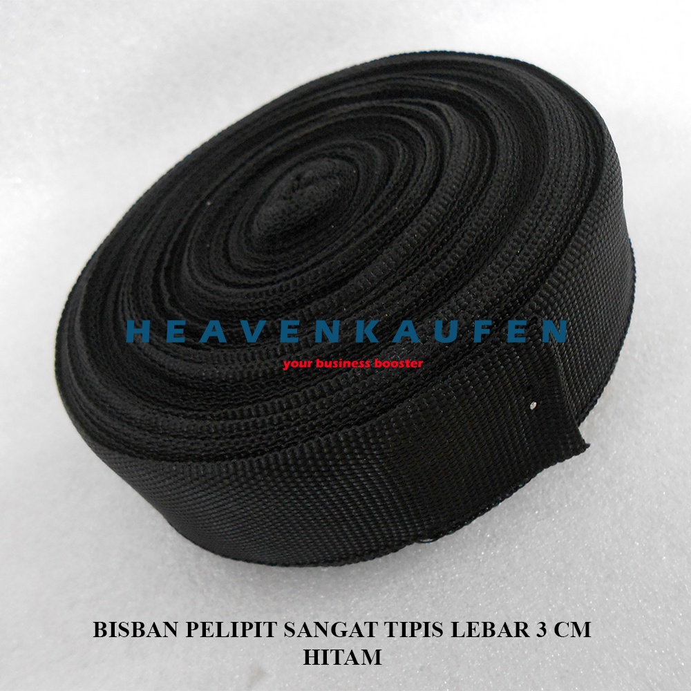 Jual Bisban Pelipit Sangat Tipis Lebar 3 cm Warna Hitam Harga Per Rol ...