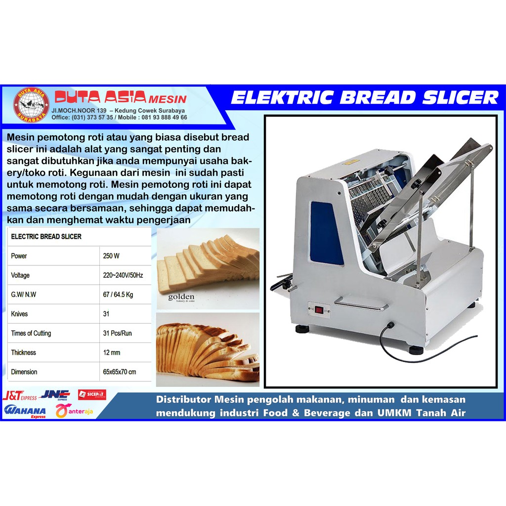 Jual MESIN PENGIRIS ROTI ELEKTRIK/ BREAD SLICER | Shopee Indonesia