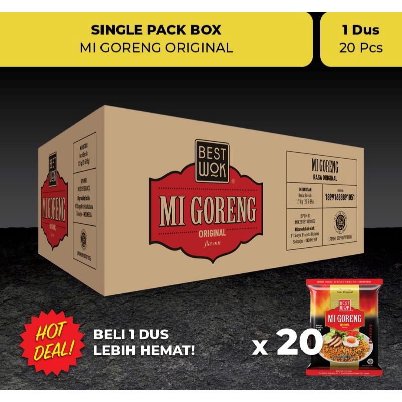 Jual Mie Instant Mi Goreng Best Wok Original 20 pcs ( 1 Carton ...