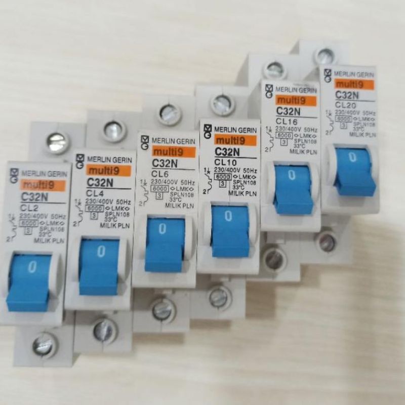 Jual PROMO MCB BIRU MULTI 9 MERLIN GERIN 2 4 6 10 16 20 25 40 50 63 AMPERE A PLN SPLN 2A 4A 6A ...