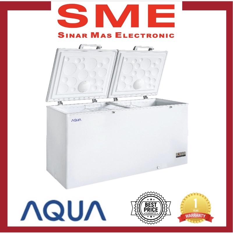 Jual Chest Freezer Box Daging / Frozen Food AQUA 2 Pintu 450 L | Shopee ...
