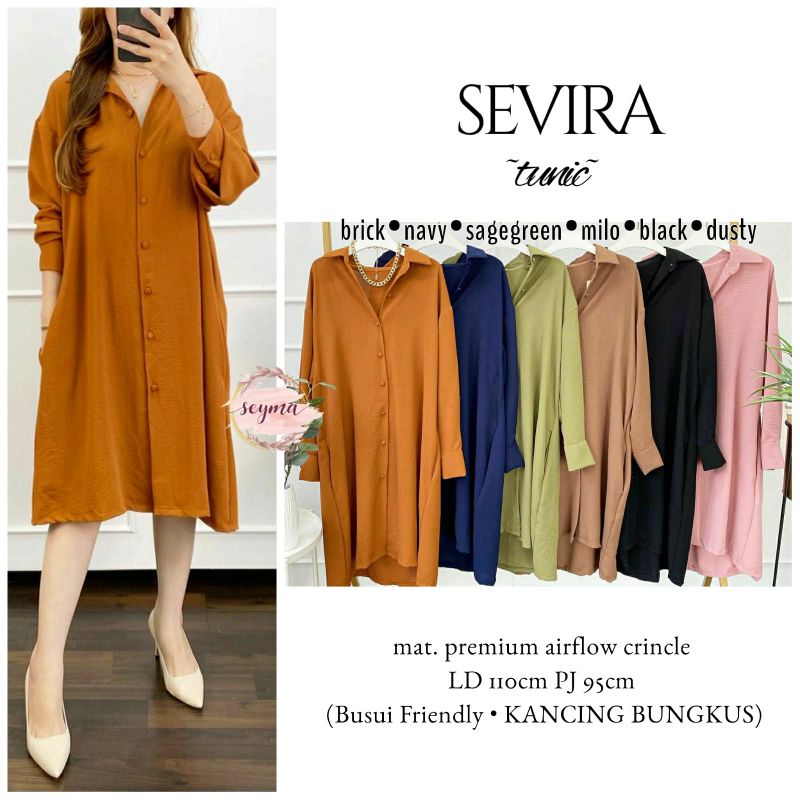 Jual SEVIRA TUNIK PREMIUM AIRFLOW CRINCLE BY SEYMA | Shopee Indonesia