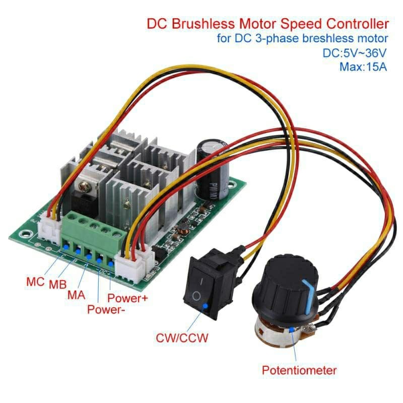 Jual Speed Controller BLDC Brushless Reversible Speed Control 12-36V ...