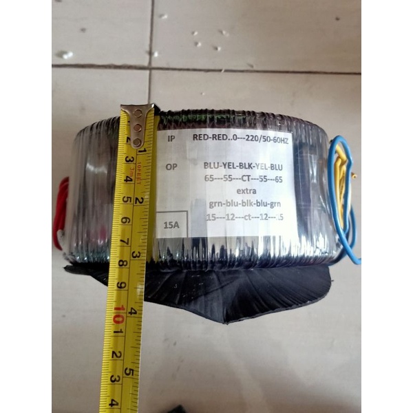 Jual trafo donat 15a ct 55 - 65 extra ct 15 - 15 0 - 12 trafo 1,6 mm toroid 15 ampere besar a ...