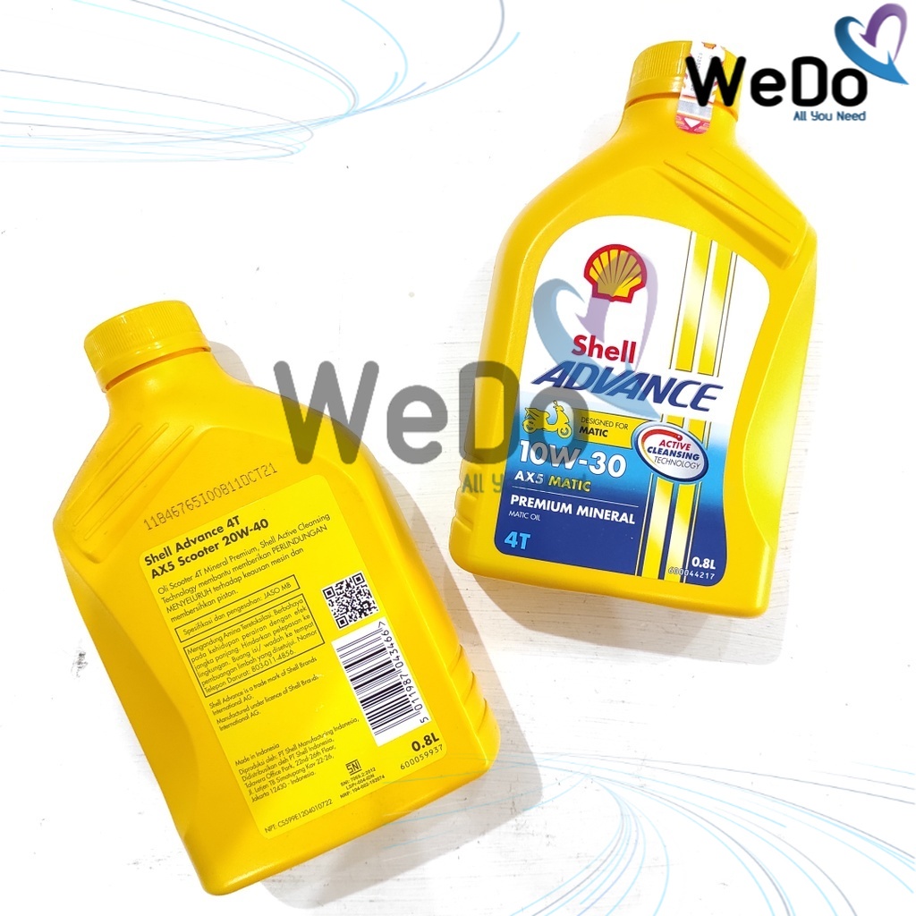 Jual Oli Shell Matic AX5 Scooter Motor Matik 800ml Premium Mineral Oil ...