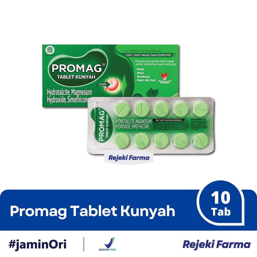 Jual Promag 1 strip isi 10 tablet - Pro Mag atas Maag 1 stp Ecer ...