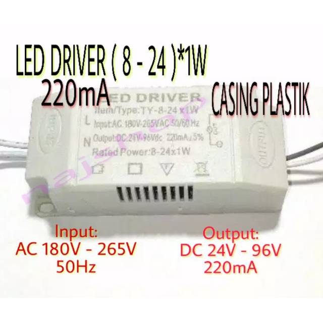 Jual LED DRIVER HPL HIGH POWER LED AQUASCAPE DIY 8 - 24 *1 WATT 220 mA ...