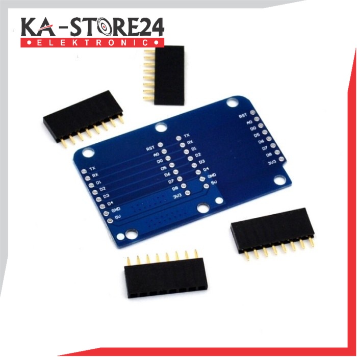 Jual Double Socket Dual Base Shield for Wemos D1 Mini NodeMCU ESP8266 ...