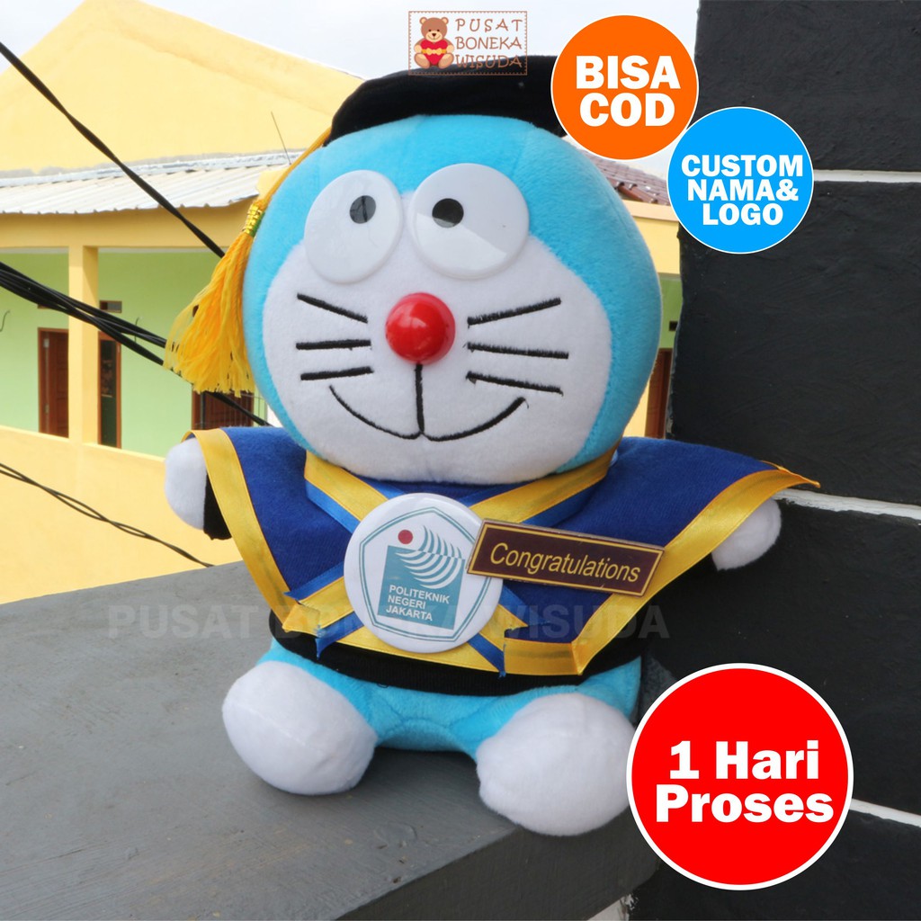 Jual Boneka Wisuda Doraemon Hadiah Kado Graduation Kelulusan Tambah ...