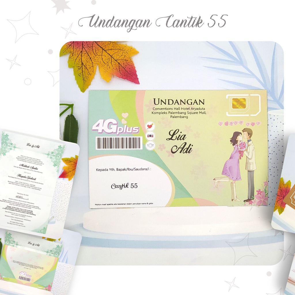 Jual cetak undangan pernikahan khitanan murah desain elegan aesthetic rustik cantik 55 | Shopee ...