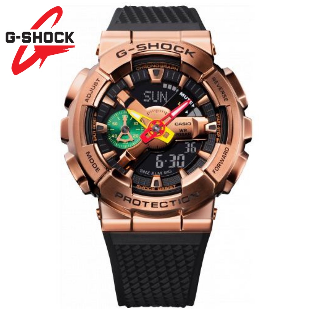 Jual JAM TANGAN GSHOCK GM110 DUALTIME/AUTOLIGHT -BLACK ROSEGOLD-FULLSET ...