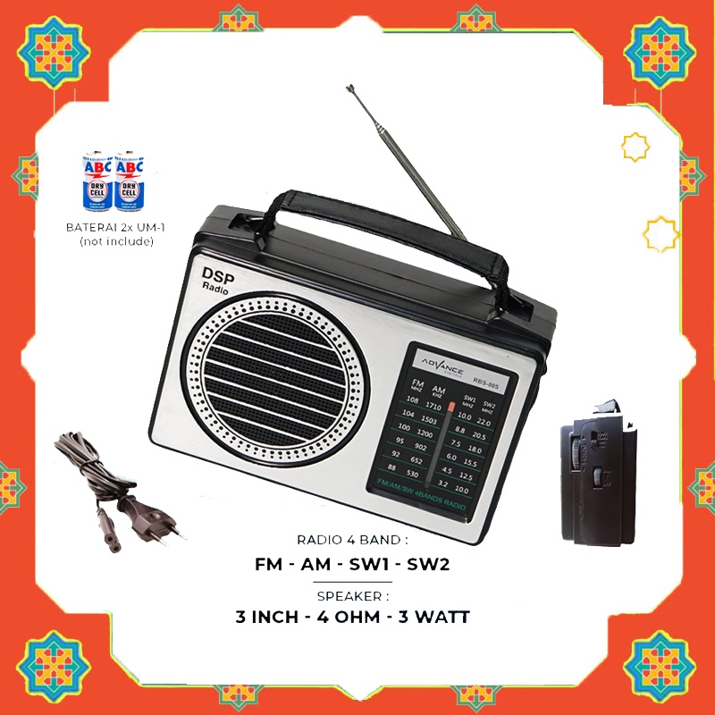 Jual 【Garansi 1 Tahun】 advance radio multifungsi, radio fm full-band ...