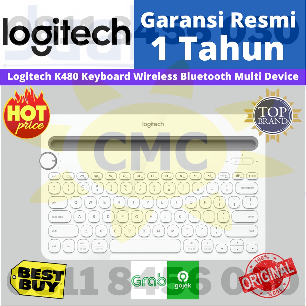 Jual Logitech K480 K 480 Keyboard Wireless Bluetooth Multi Device ...