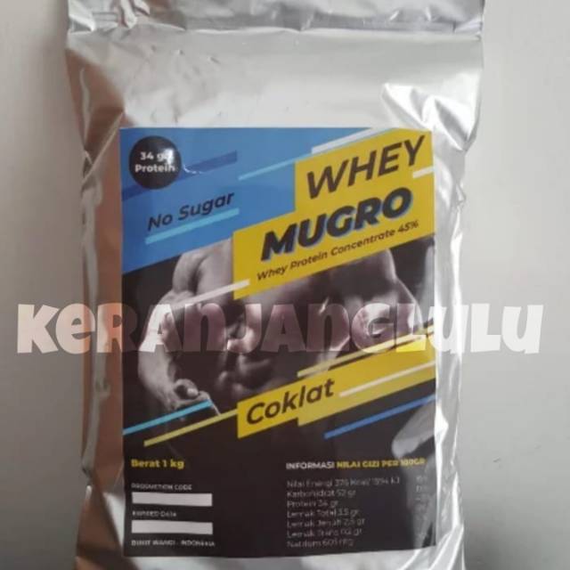 Jual Susu Protein Whey Mugro 1kg/Supplement Fitness/Susu Whey Protein ...