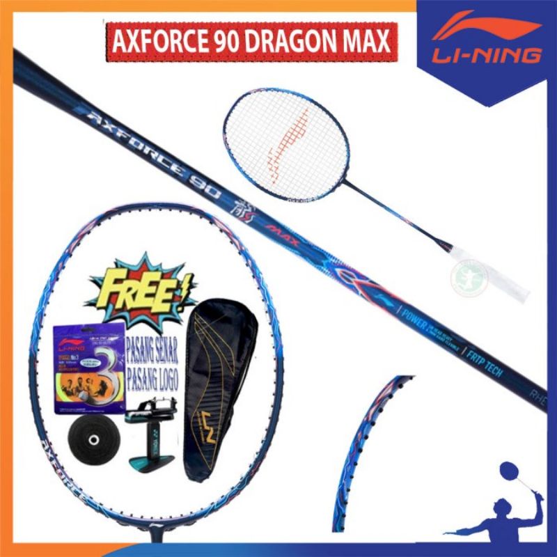 Jual Raket Badminton LINING AXFORCE / AX FORCE 90 MAX DRAGON 100% ...