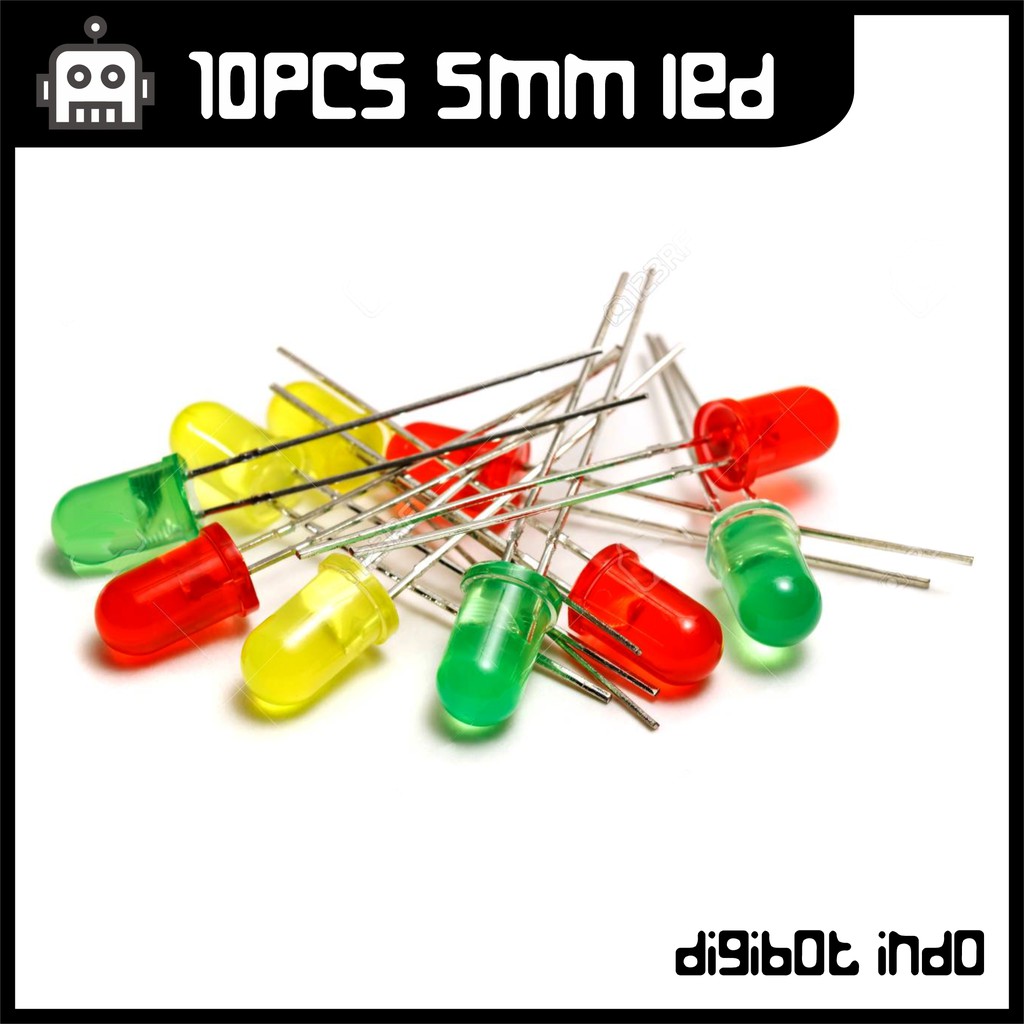 Jual 10 Pcs LED 5MM - Lampu 5 mm | Shopee Indonesia