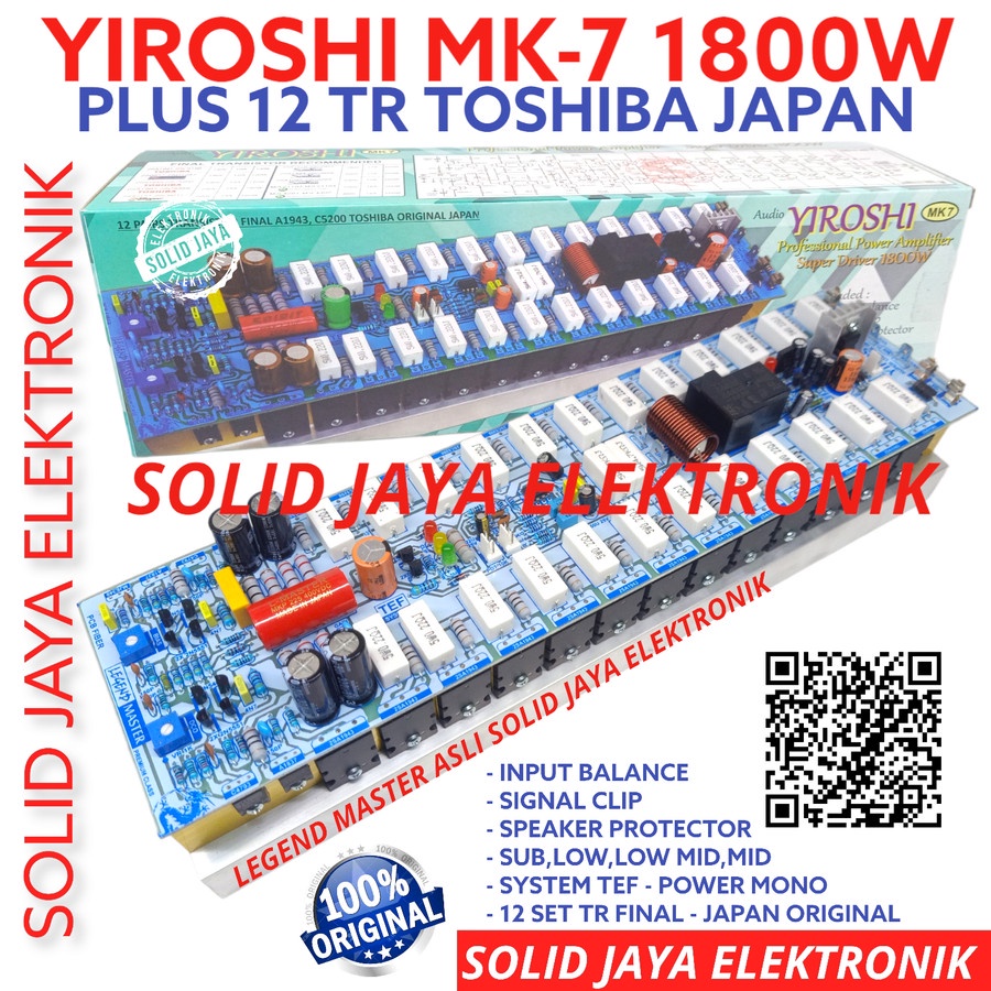 Jual KIT POWER YIROSHI MK7 MK 7 MK-7 1800W PLUS TRANSISTOR TR FINAL TOSHIBA 2SA1943 2SC5200 ASLI ...