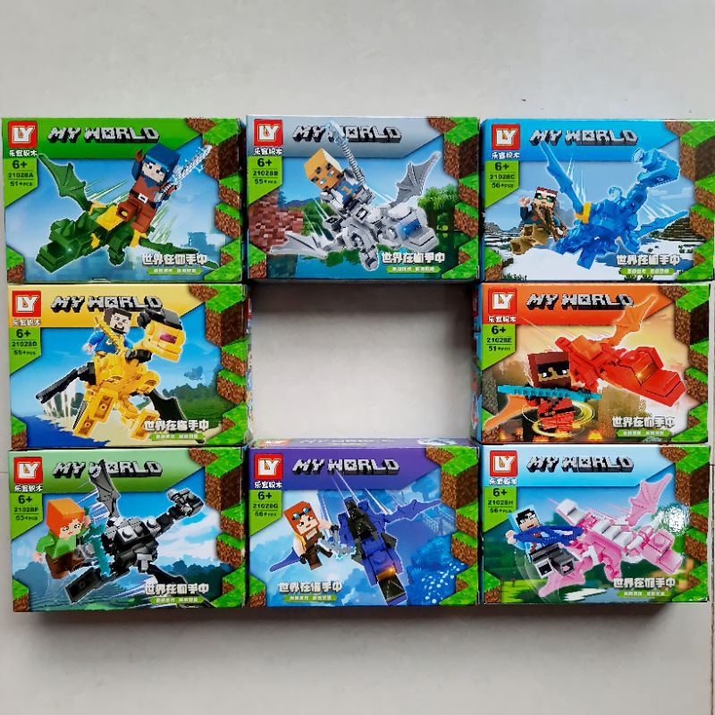 Jual Mainan Brick Blok Mini Mine Craft Minicraft Minecraft My World (8 ...