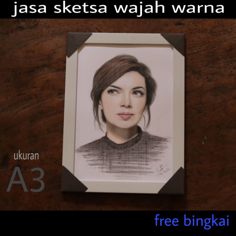 Jual SKETSA WAJAH WARNA Realis free frame | Shopee Indonesia