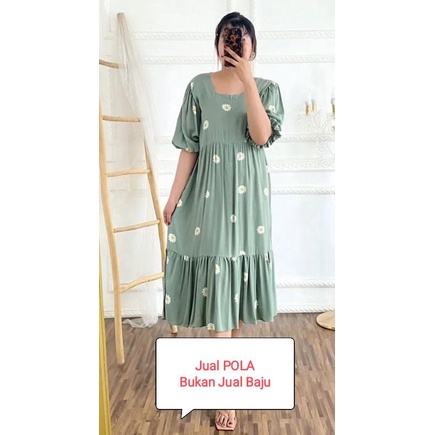Jual POLA PRODUKSI DASTER 056 - Pola Baju dress korean style ...