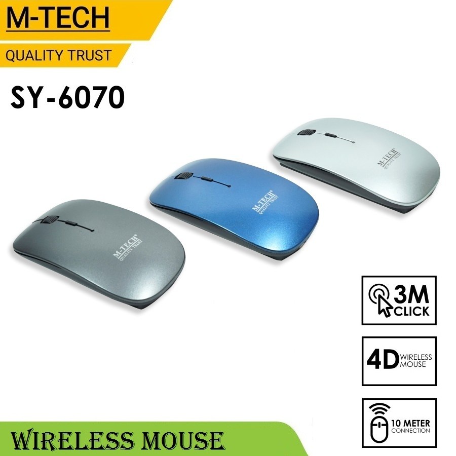 Jual M-Tech Wireless Mouse Slim SY-6070 Original | Shopee Indonesia